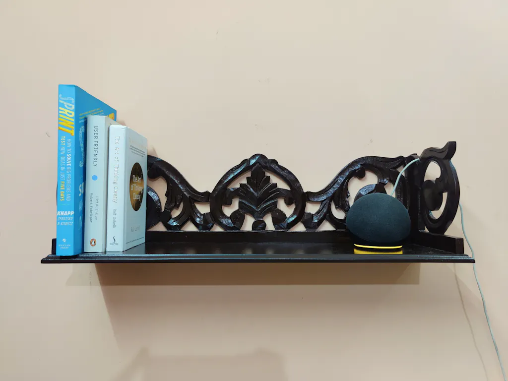 Buy Wooden Twist Wall Decor Floating Wall Shelf Rack/Bracket Online at ...