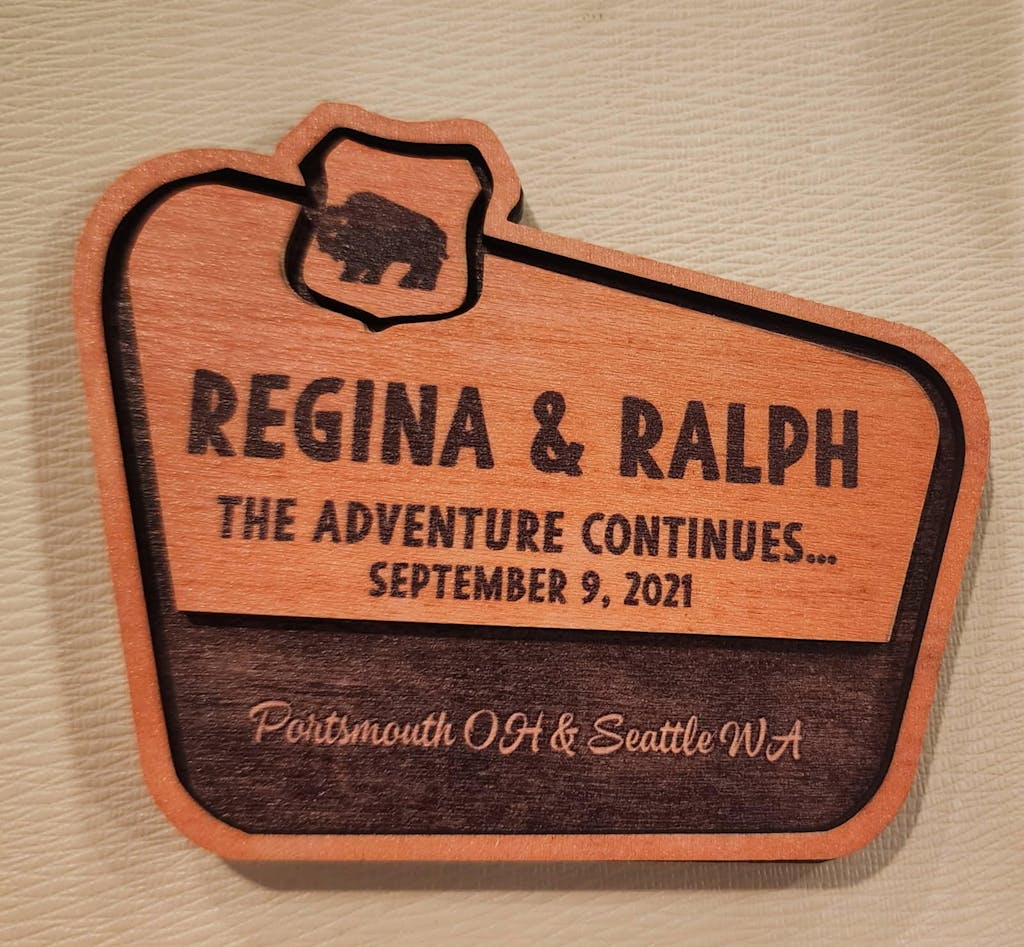 Personalized Couple Adventure Together Wooden Fridge Magnet - woohops