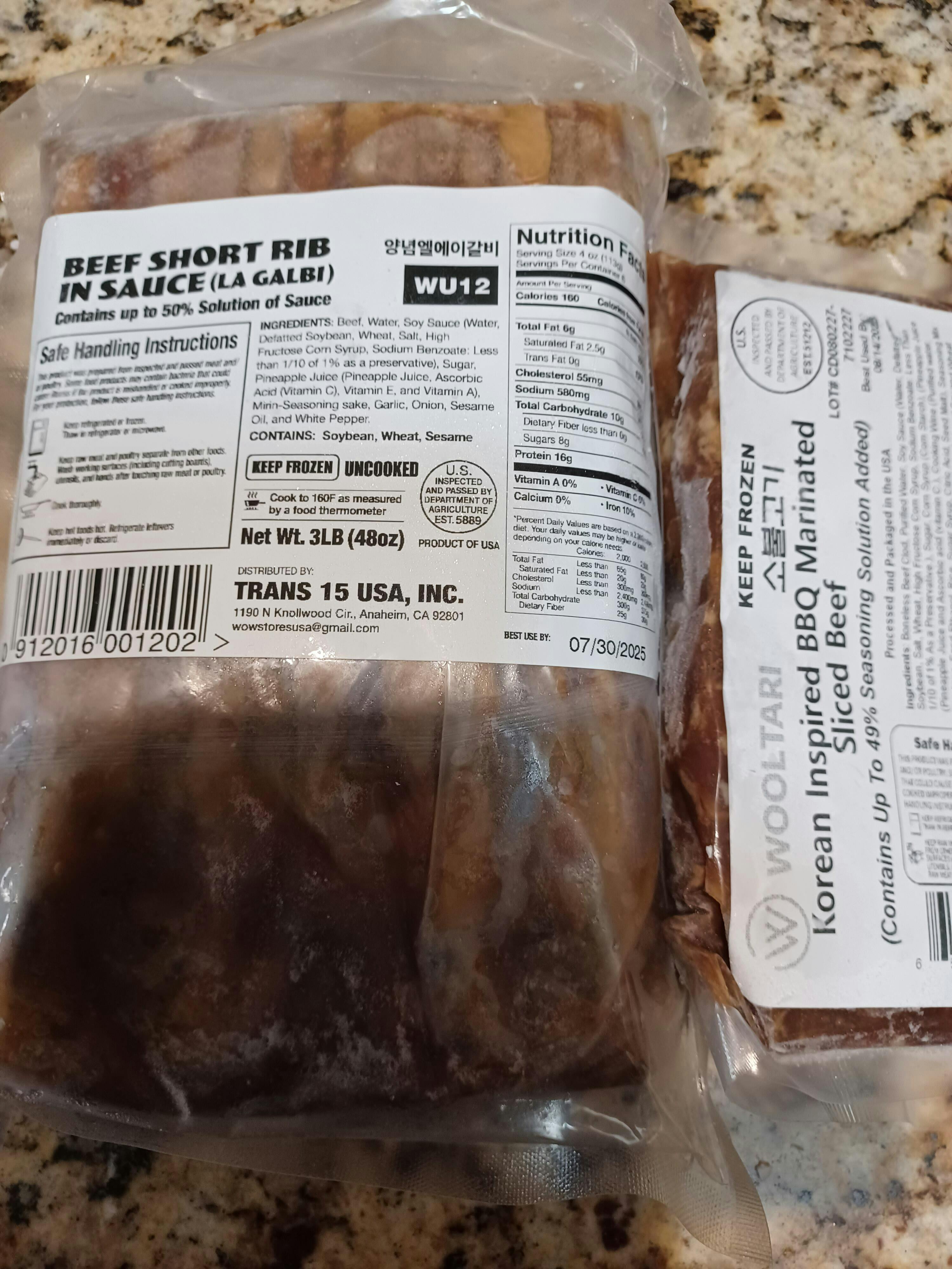 [Wooltari Butchery] Marinated LA Galbi 3lb | Wooltari