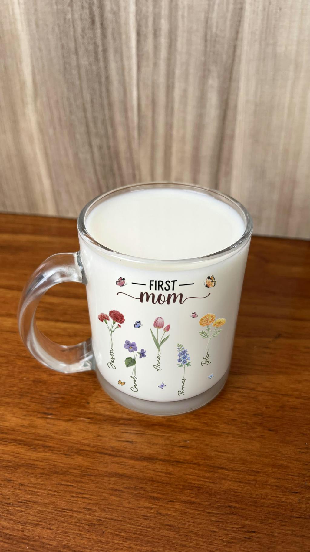Grandma Birthmonth Flower - Personalized Custom Glass Mug – Wrappiness ...