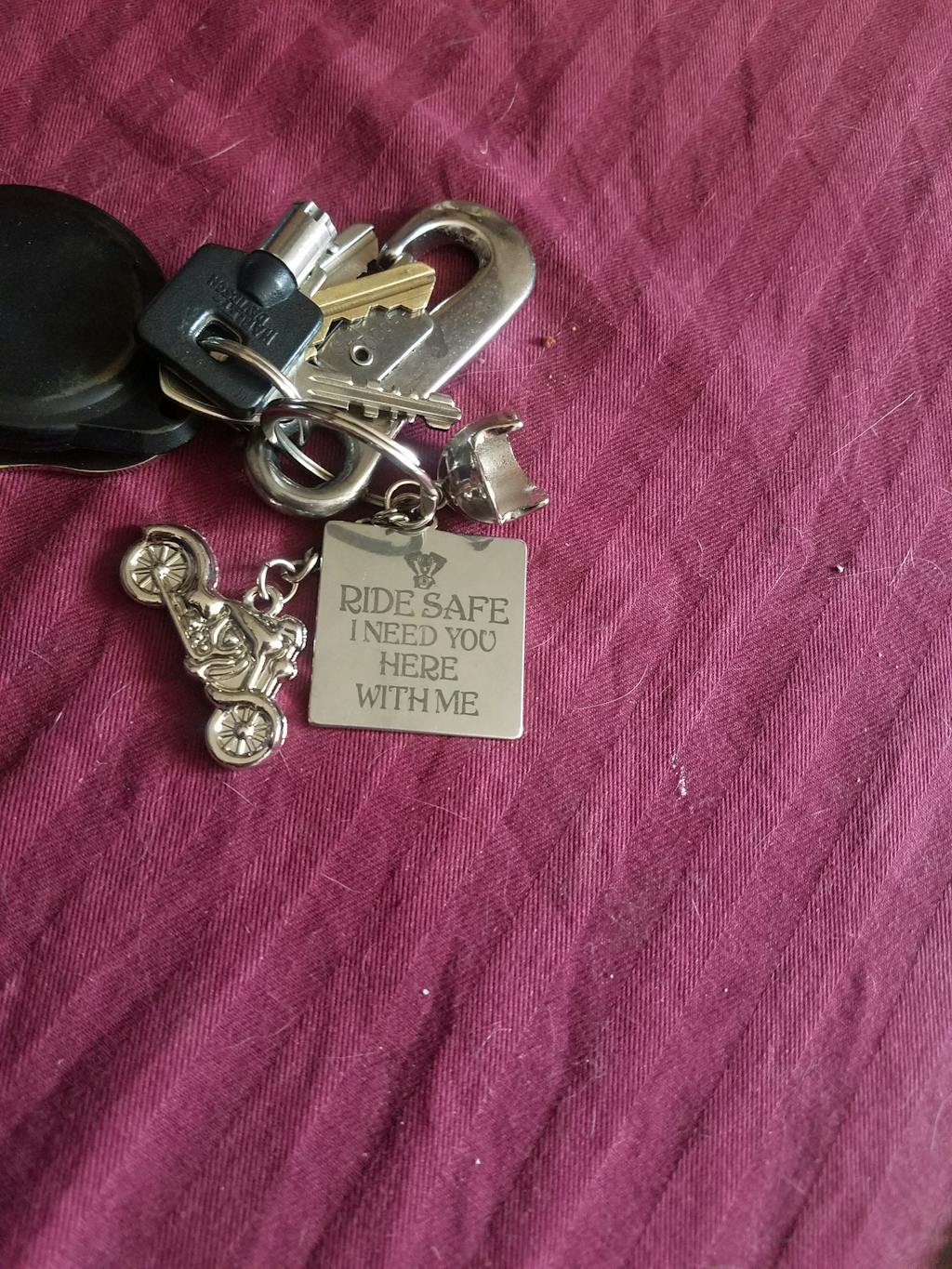 Personalized Motorcycle Keychain - To My Man - Ride Safe, I Need You H ...