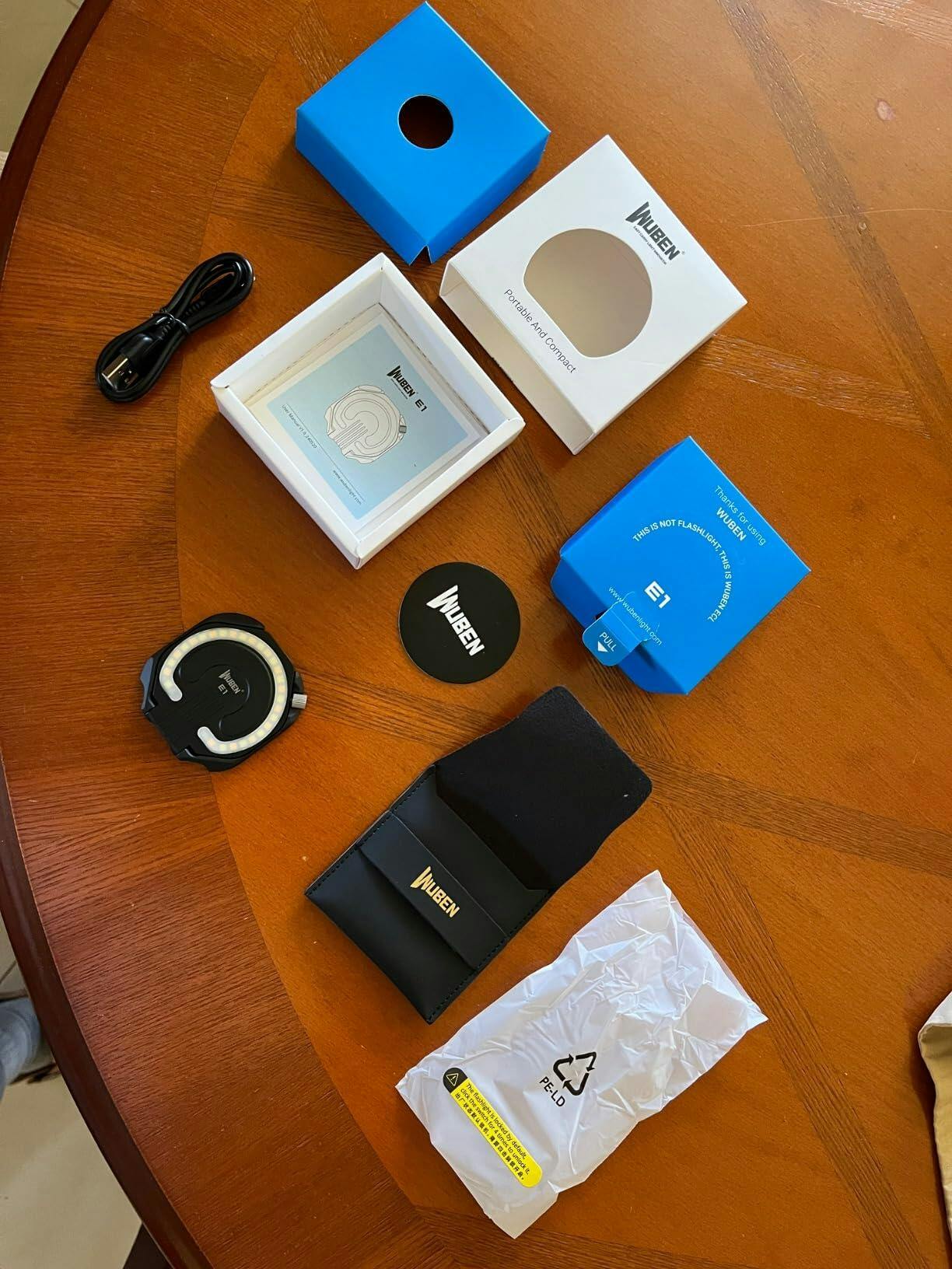 WUBEN E1 EDC Rechargeable Selfie Light Portable Ring Light