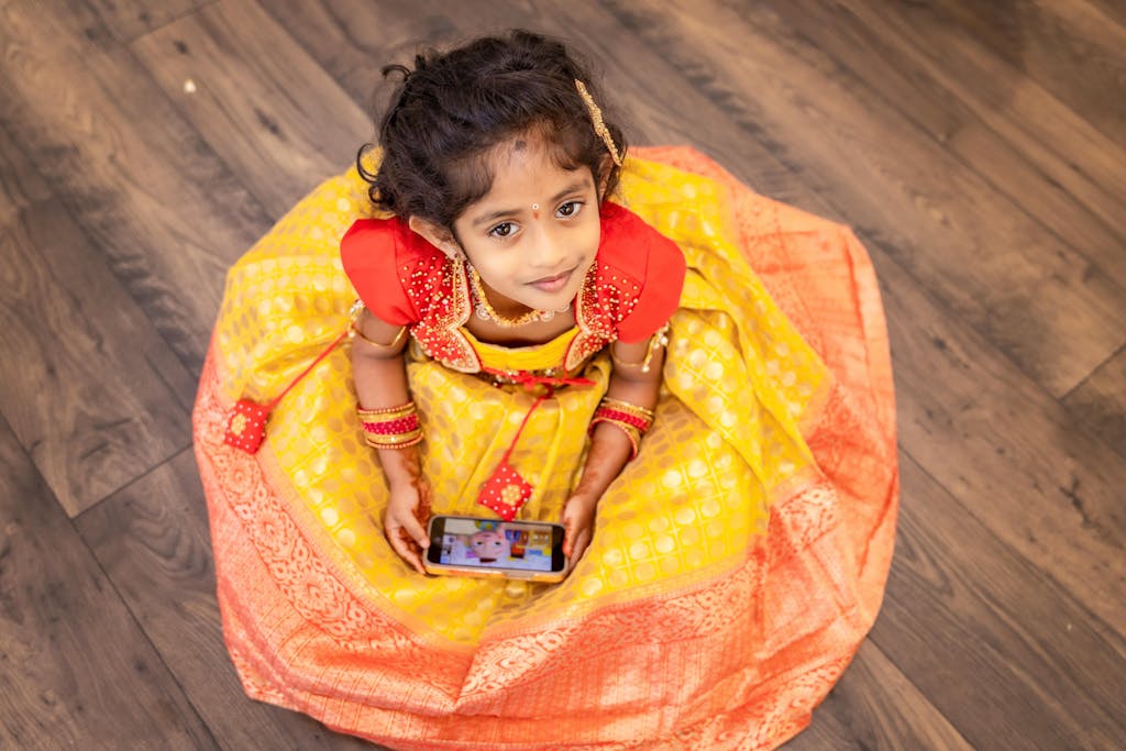 Buy Brocade Kids Dresses Online | Best Kids Designer Wear – www.liandli.in