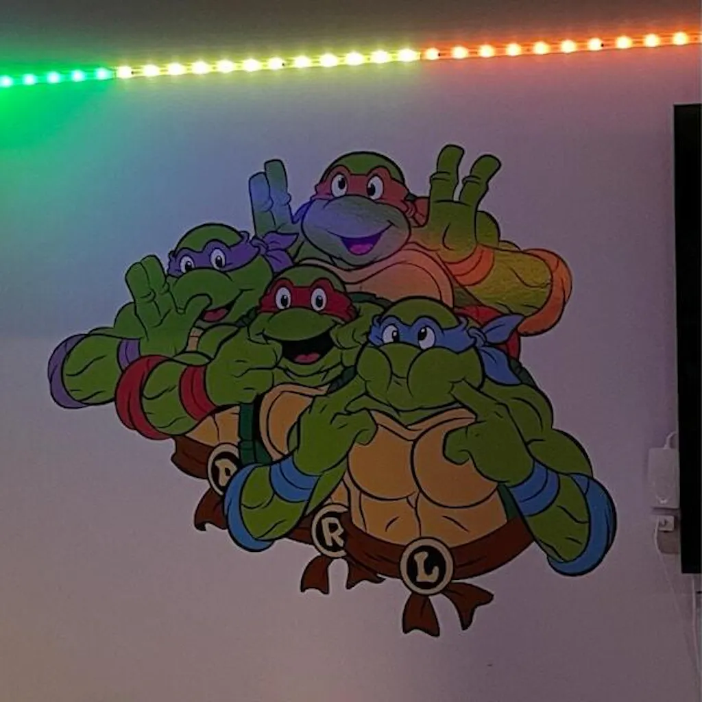 Teenage Mutant Ninja Turtles Wall Sticker - Group Pulling Funny Faces ...