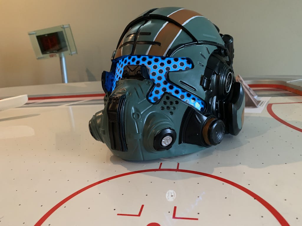 Xcoser Titanfall 2 Jack Cooper Helmet Green Resin Glow Eyes Mask for ...