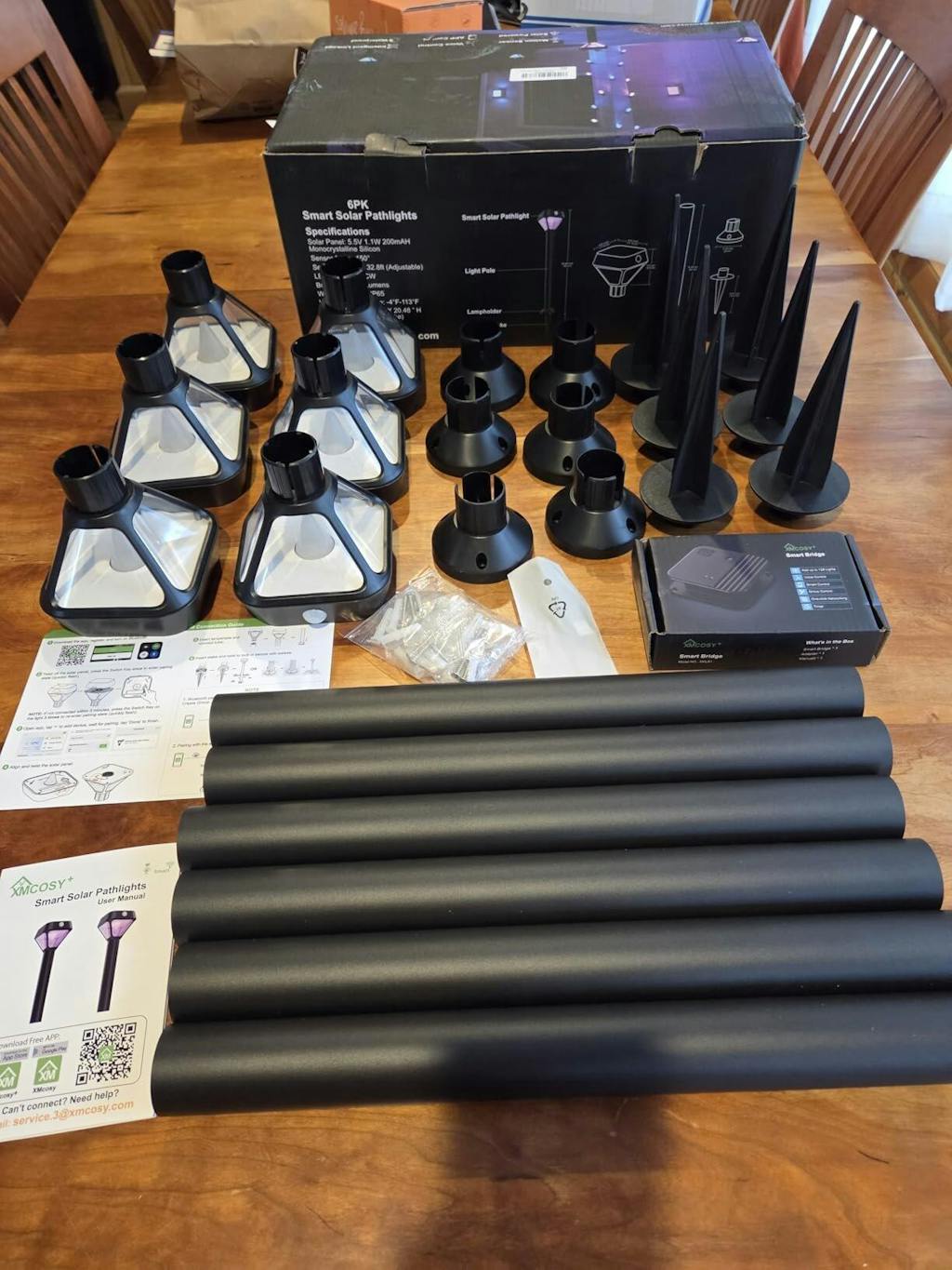 XMCOSY+ Smart Solar Motion Sensor Light - 6 pack (Included Smart Bridg ...