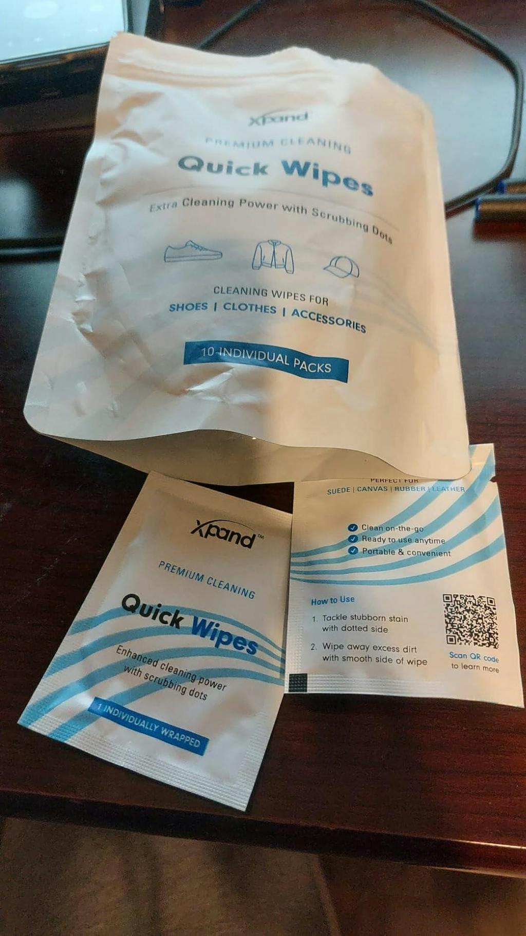 Xpand Quick Wipes 3-Pack (30 Wipes) | Dual-Textured, Plant-Based - XPAND