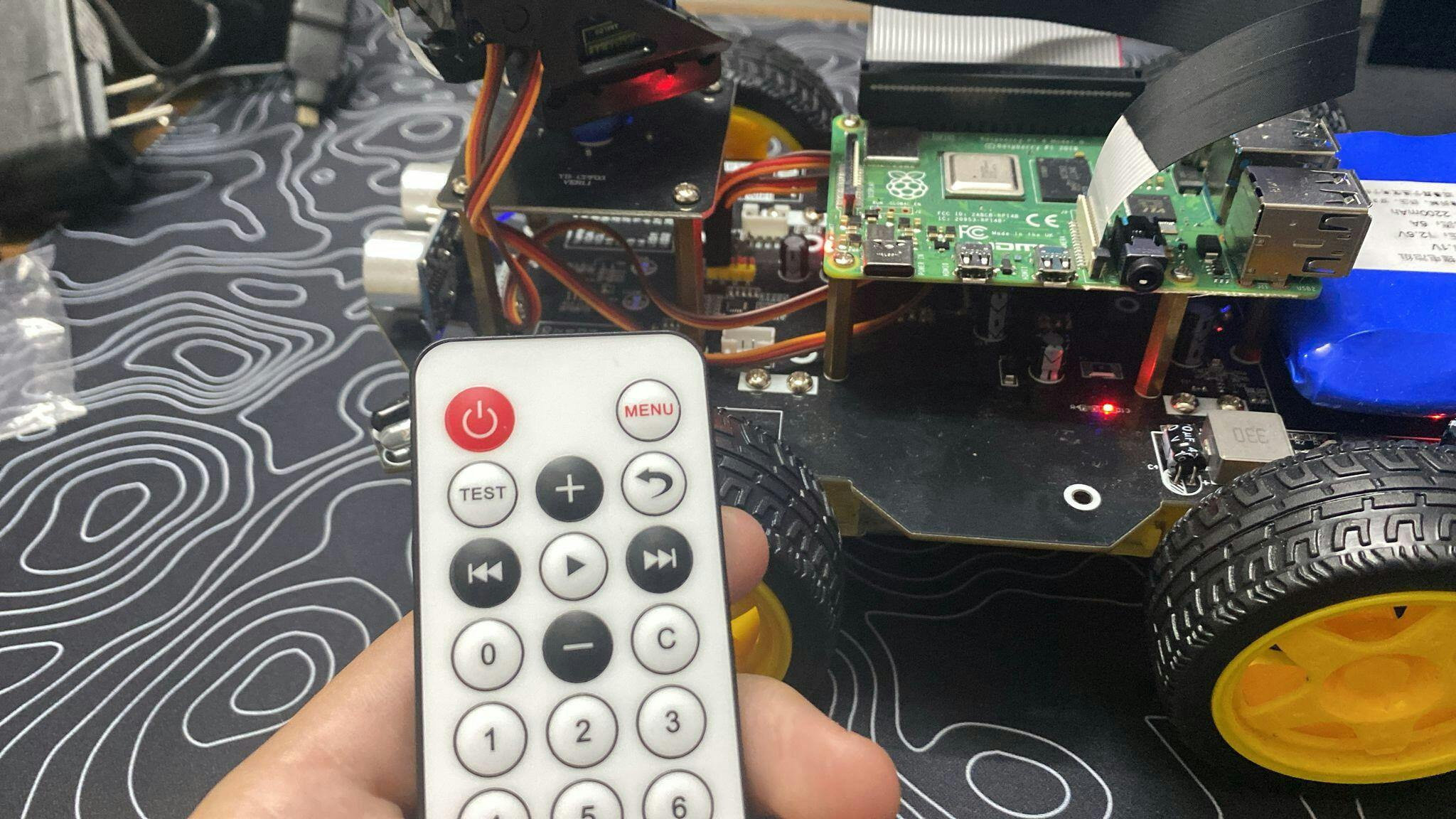 Raspbot AI Vision 4WD Car For RPi 5 With FPV Camera Use Python3 OpenCV