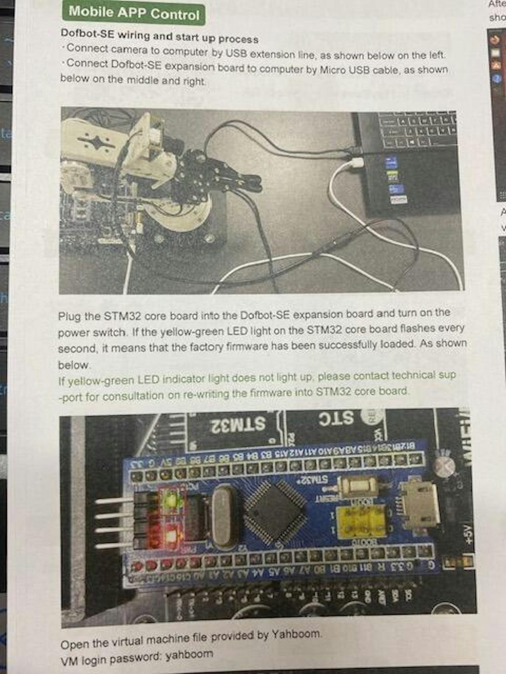 DOFBOT SE AI Vision ROS Robotic Arm Adopt Virtual Machine Control