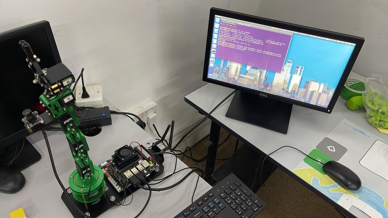 6DOF AI Visual Robotic Arm ROS Educational Robot for JETSON NANO 4GB