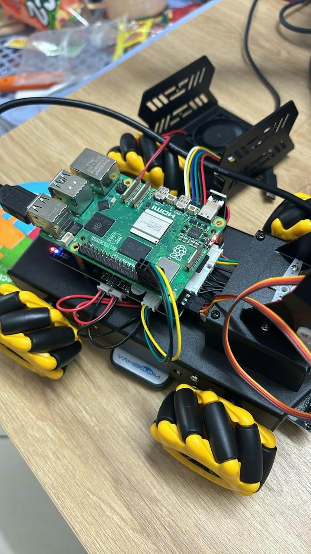 Raspbot V2 AI Vision Car With Mecanum Wheel ROS2 Humble for RPi 5