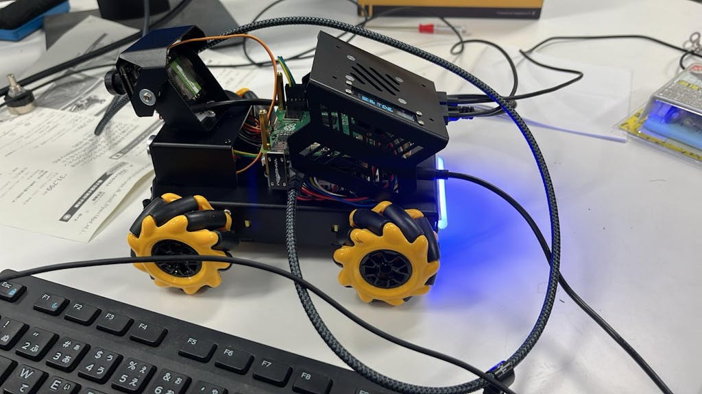 Raspbot V2 AI Vision Car With Mecanum Wheel ROS2 Humble for RPi 5