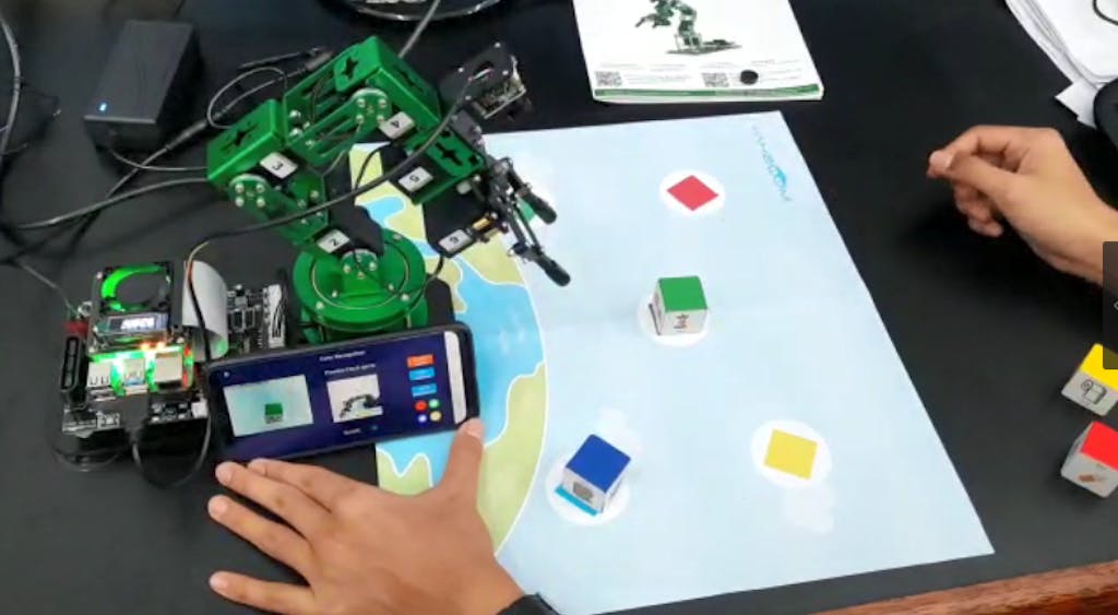 6DOF RaspebrryPi Robotic Arm with HD Camera Use ROS Python Programming