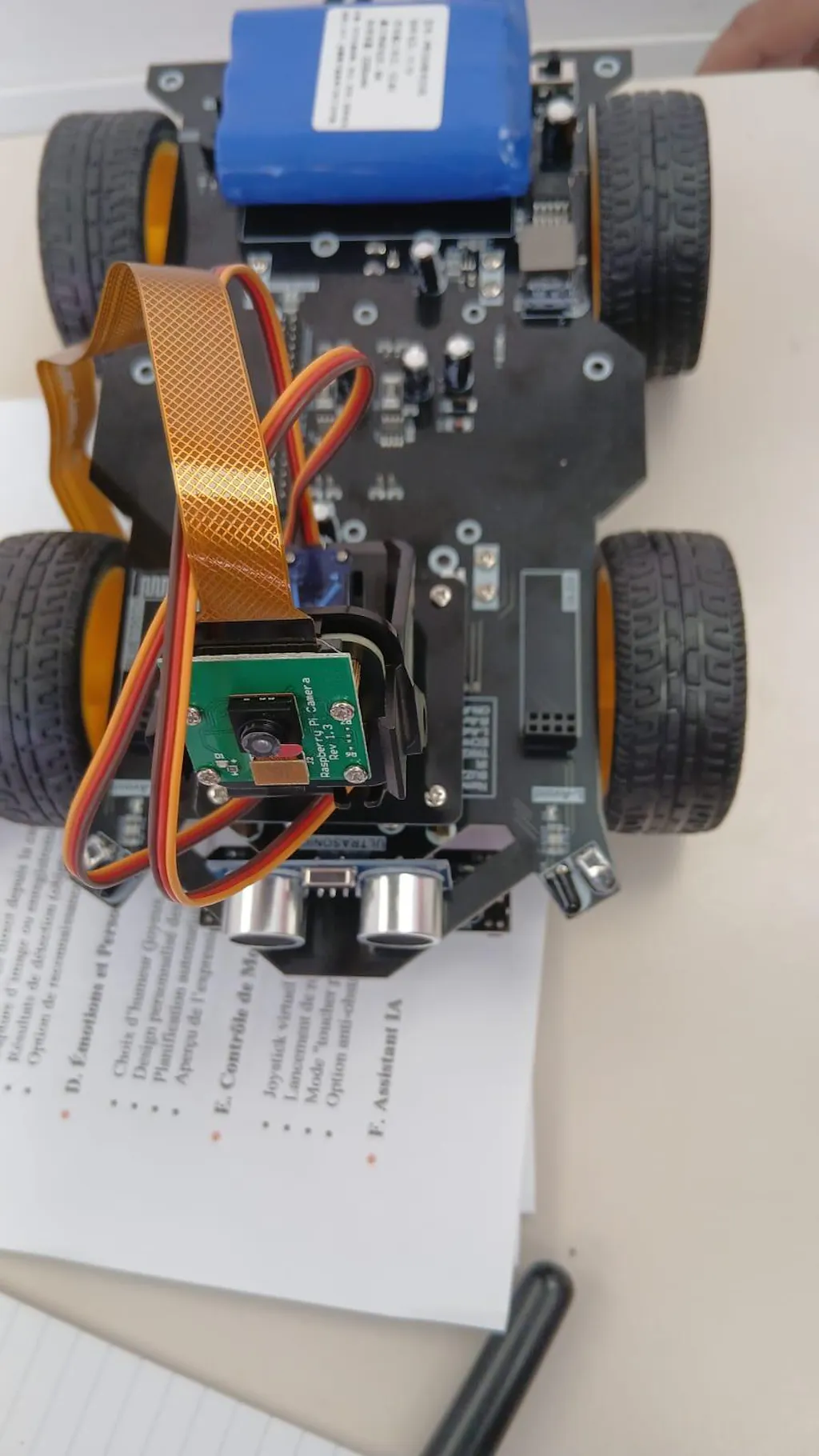Raspbot AI Vision 4WD Car For RPi 5 With FPV Camera Use Python3 OpenCV
