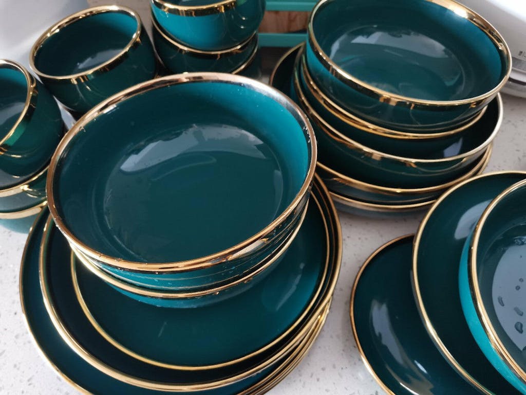 Verde Emerald Green Luxury Dinnerware Set | Yedwo Home – YEDWO