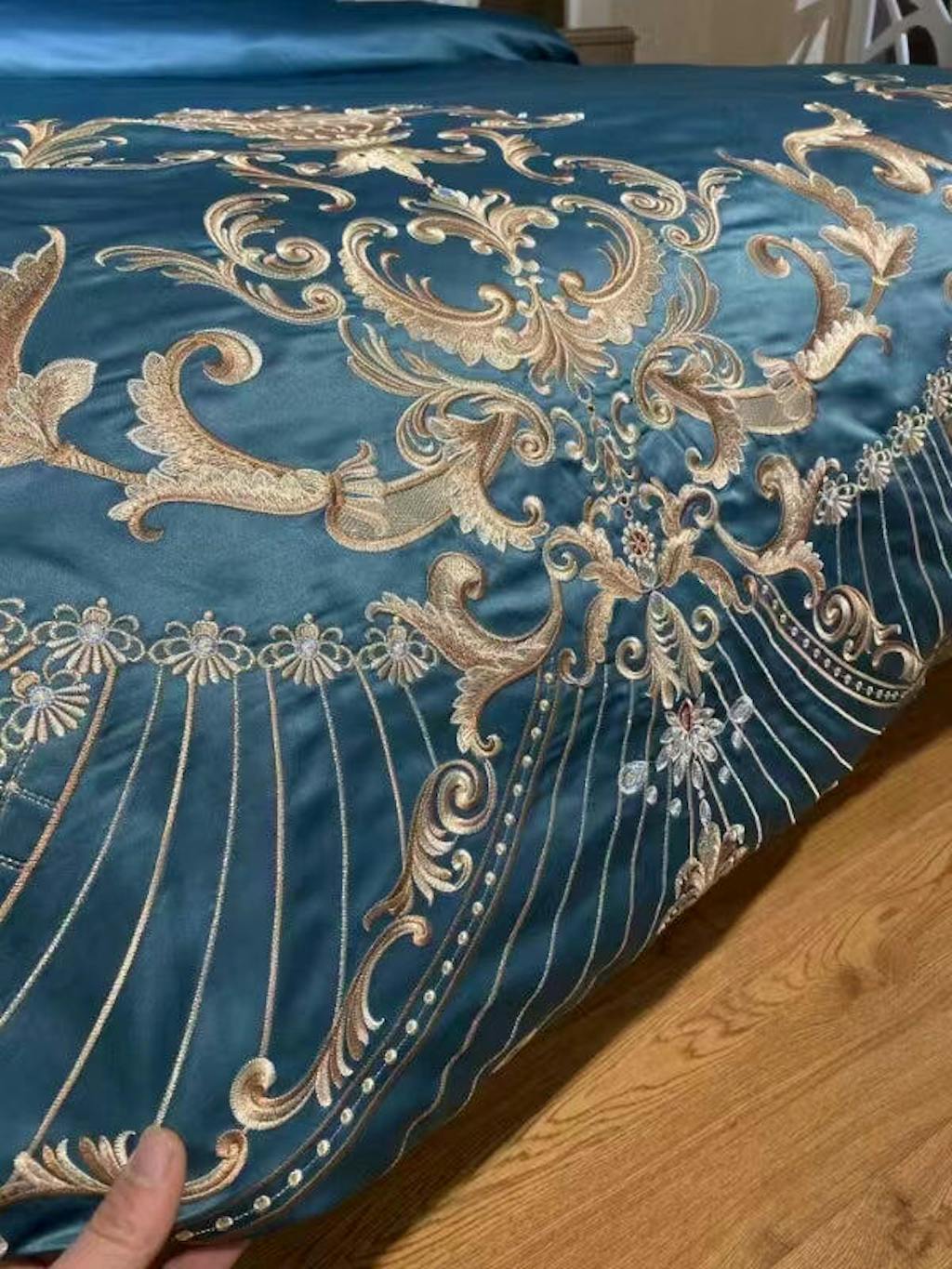Ozmundo Egyptian Cotton Embroidered Bedding Set Yedwo Home Yedwo