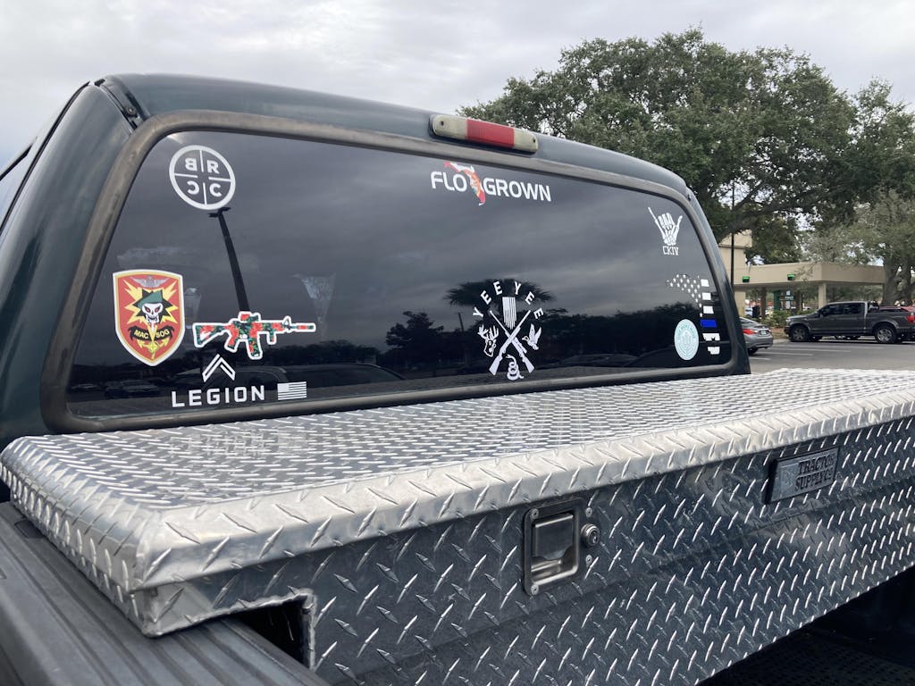 White Yee Yee windshield decal (36") – Yee Yee Apparel