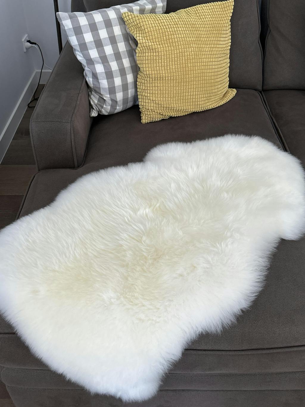 Ivory - XXL - Long Wool Sheepskin Rug - Australian Merino Sheepskin ...