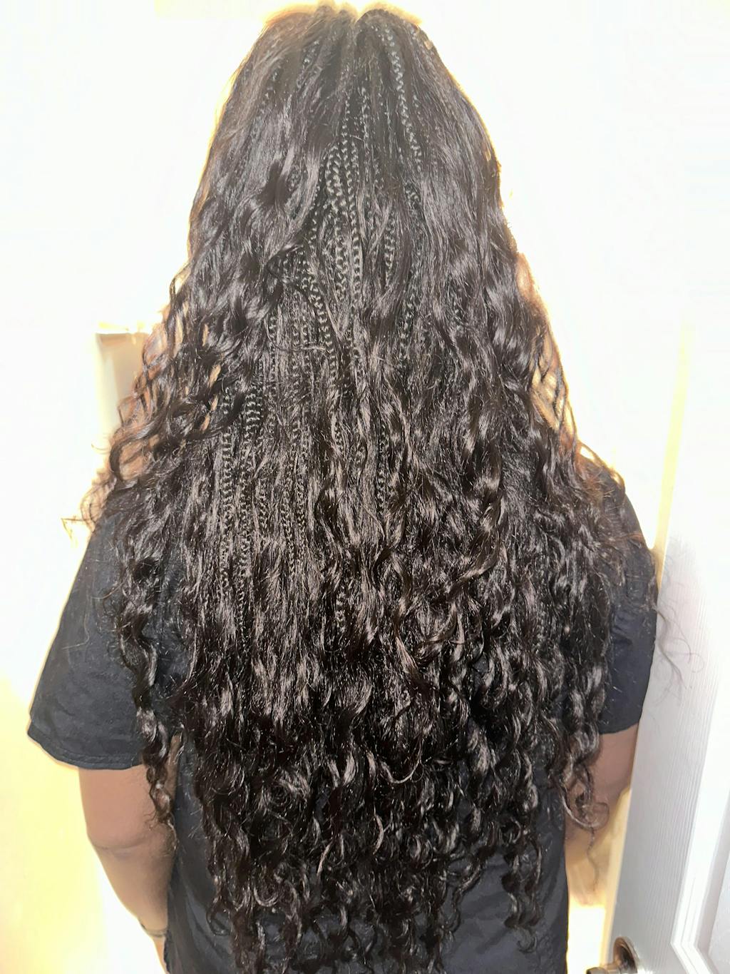 Crochet Mermaid Braids with Human Hair Curls Pre-Looped Loose Wave BB0