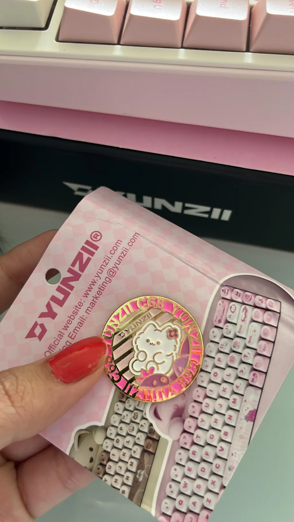 YUNZII B75 Pro Pink Wireless Mechanical Keyboard – YUNZII KEYBOARD