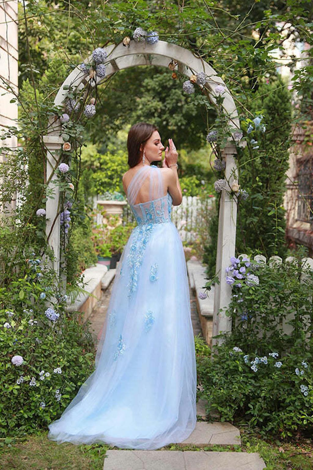 Zapakasa Women Purple Long Prom Dress A Line One Shoulder Formal Dress ...