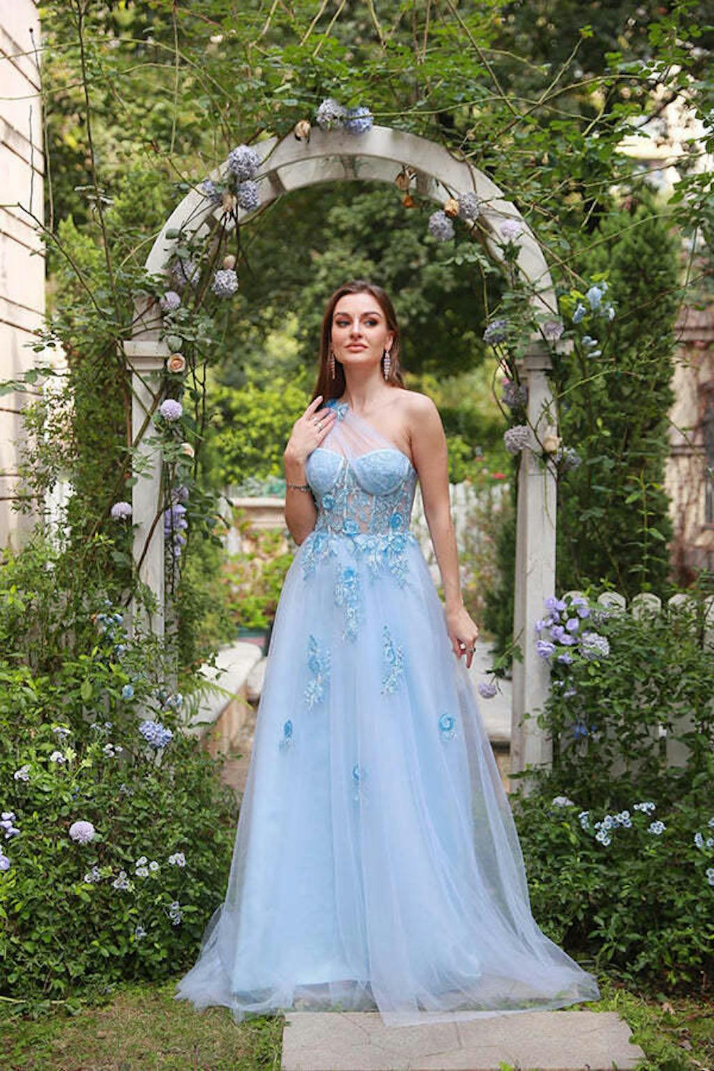 Zapakasa Women Purple Long Prom Dress A Line One Shoulder Formal Dress ...