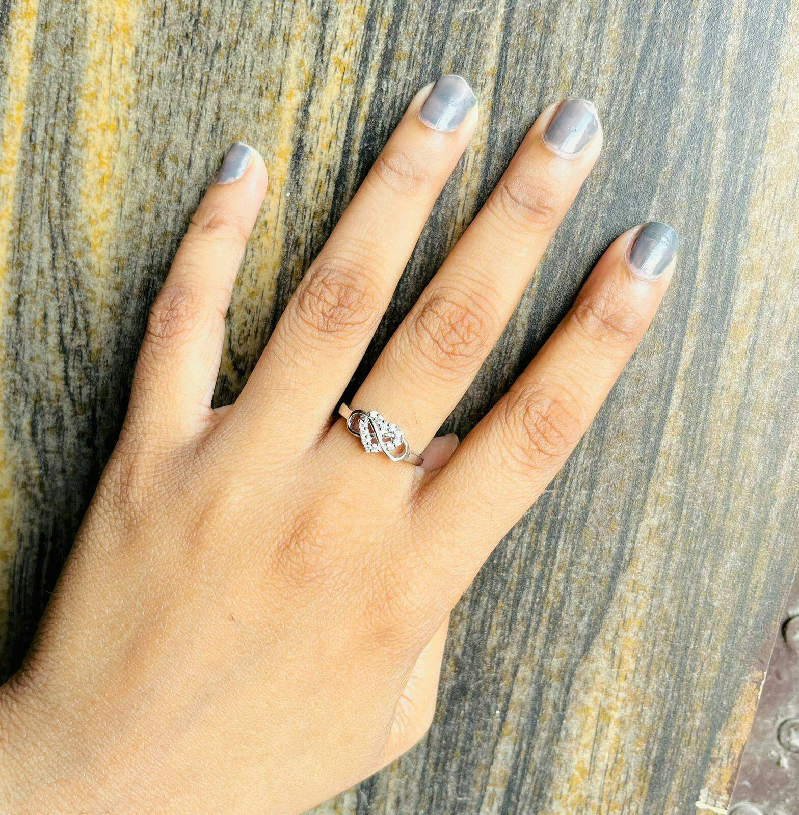 Zarkan Infinity Heart Propose Silver Ring