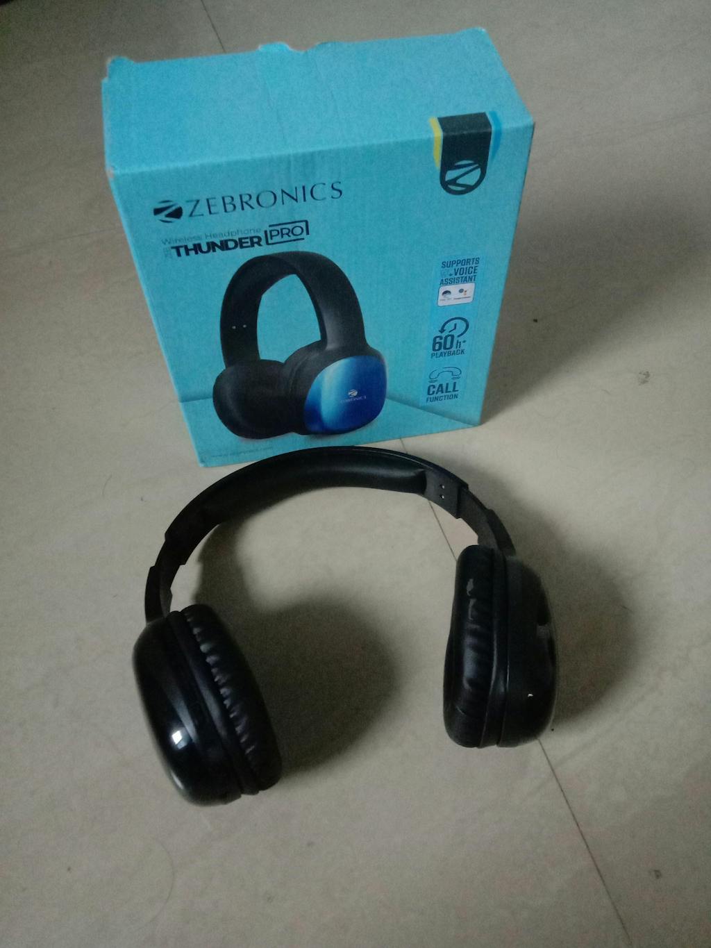 Zeb-Thunder Pro Wireless Headphone With Built-In Mic