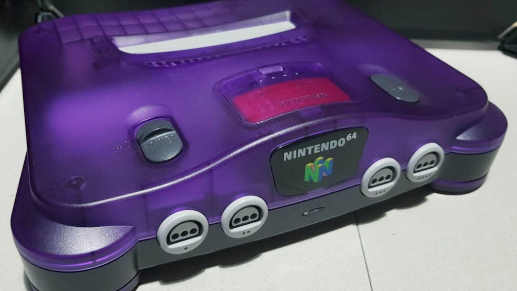 Custom housing shell for Nintendo 64 N64 console - Clear purple | RepairBox