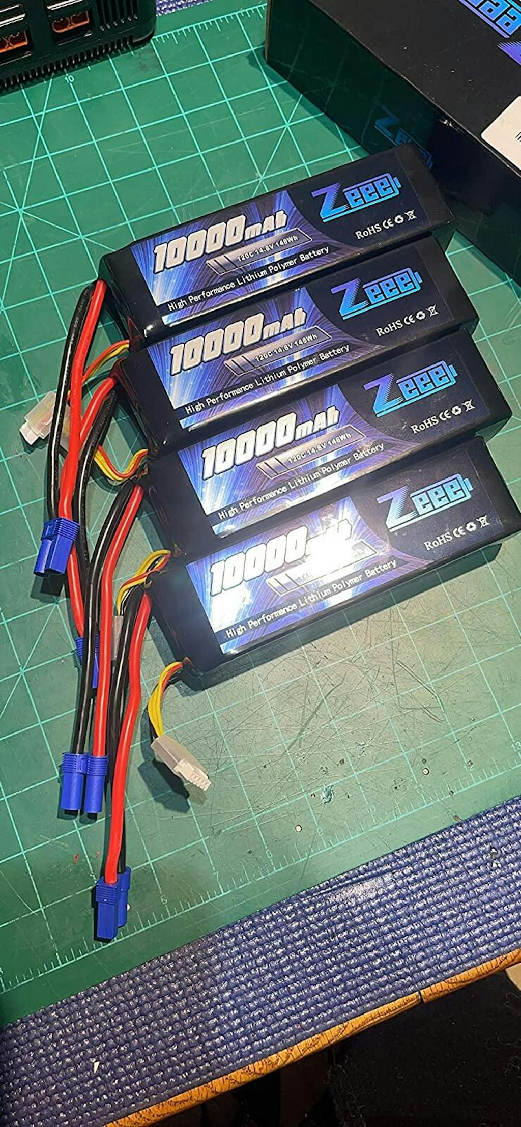 Zeee 4S Lipo Battery 10000mAh 14.8V 120C with EC5 Connector Soft Case