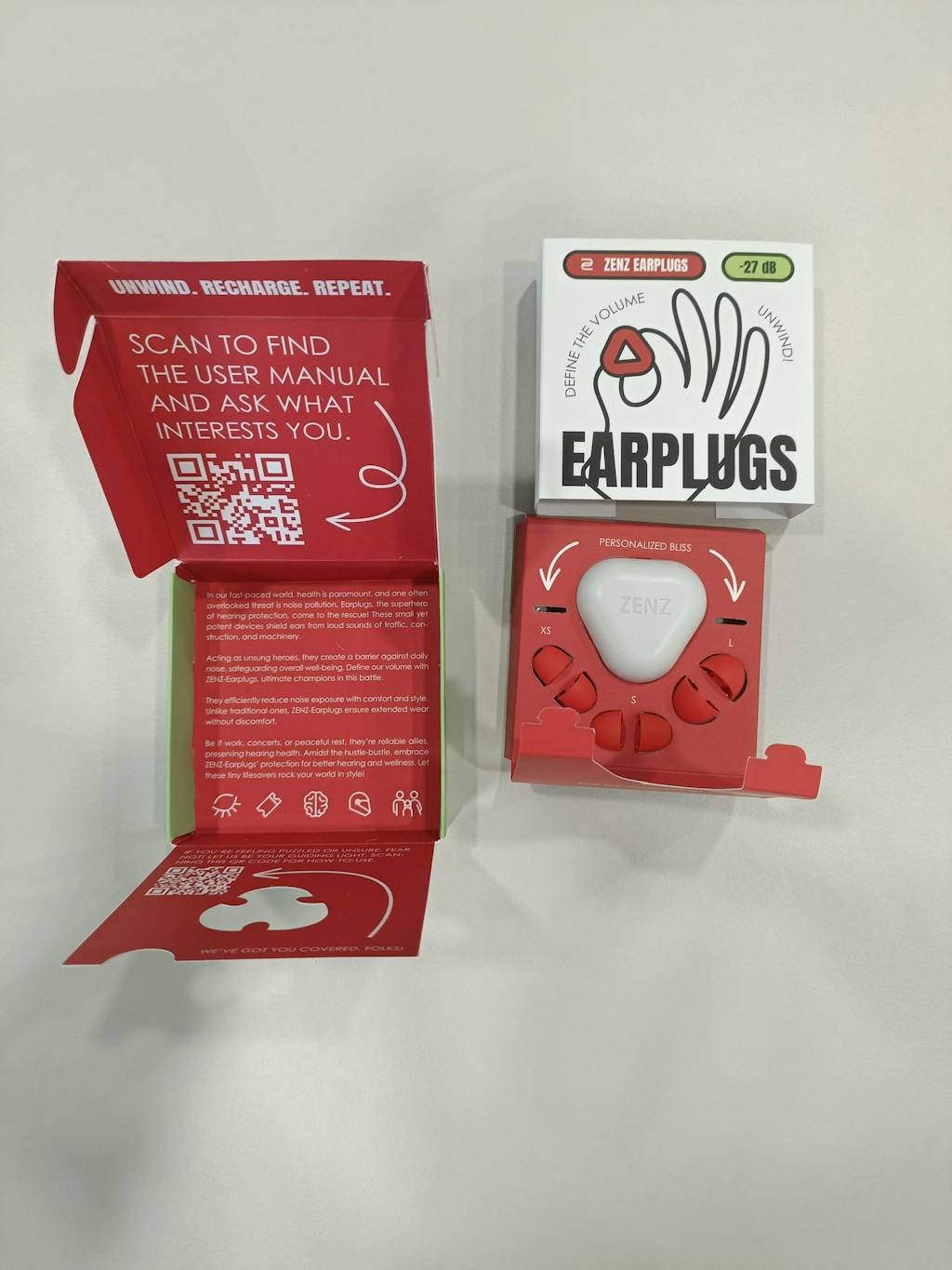 ZENZ - Unwind Earplugs - Fiery Red