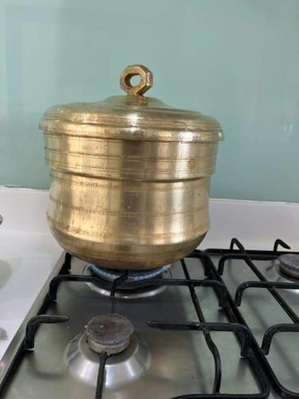 Traditional Brass Idli Pathram (Cooker/Maker/Steamer) Polished | Zishta
