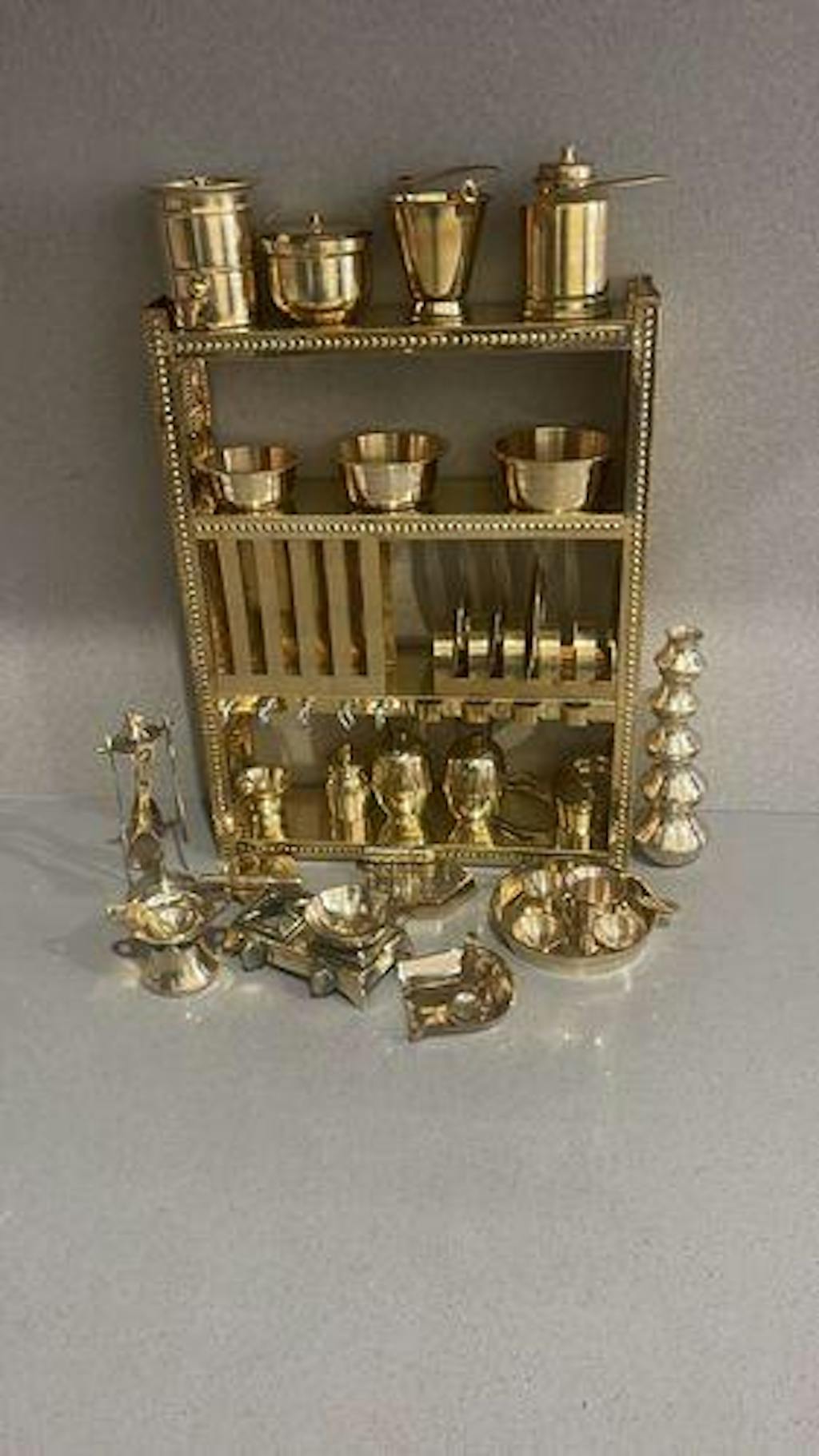 Bhatukali Brass Miniature Kitchen Set-41 Piece Toy & Home Décor