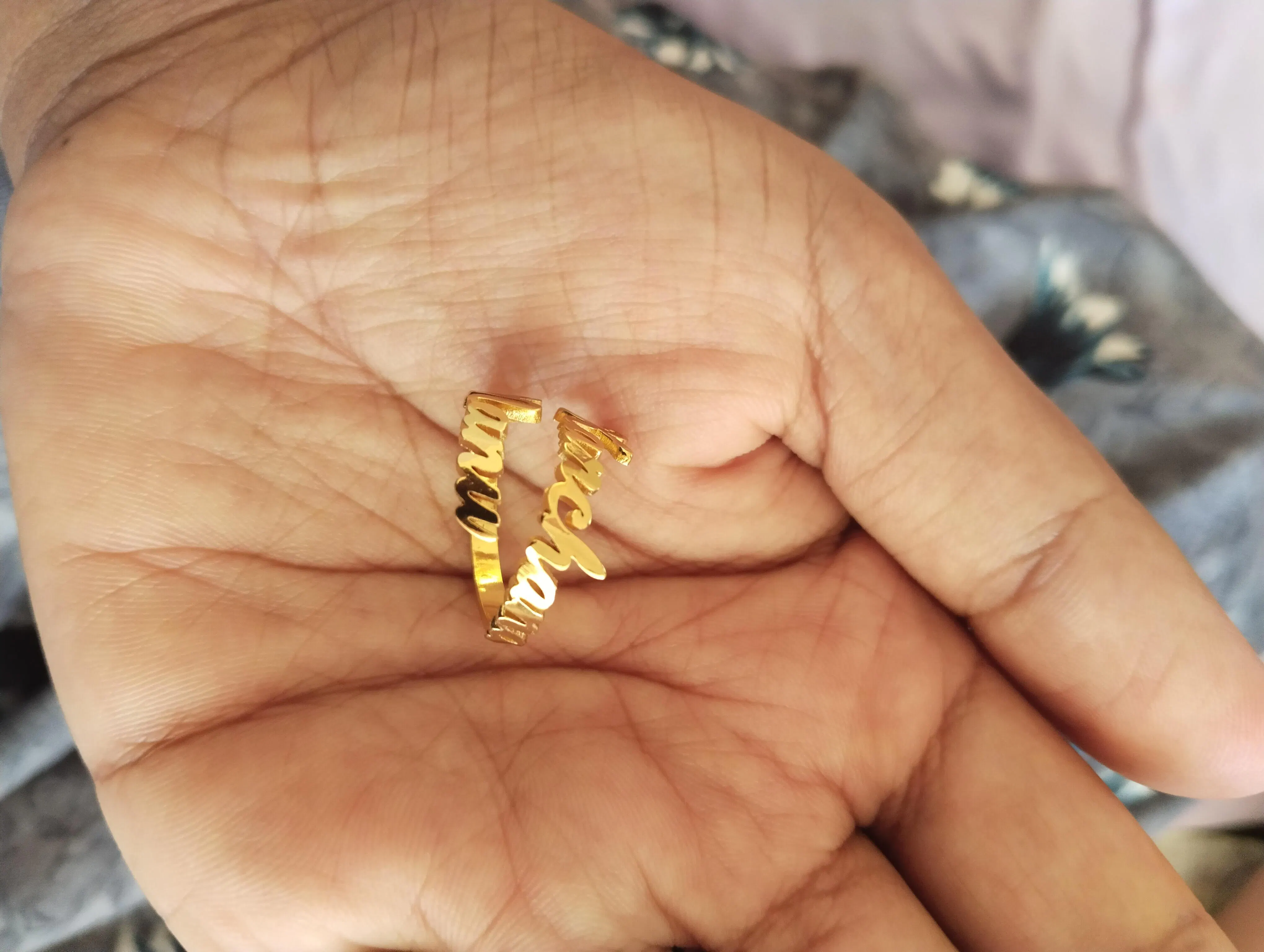 Customize Gold Name Ring – Zivi Fashion