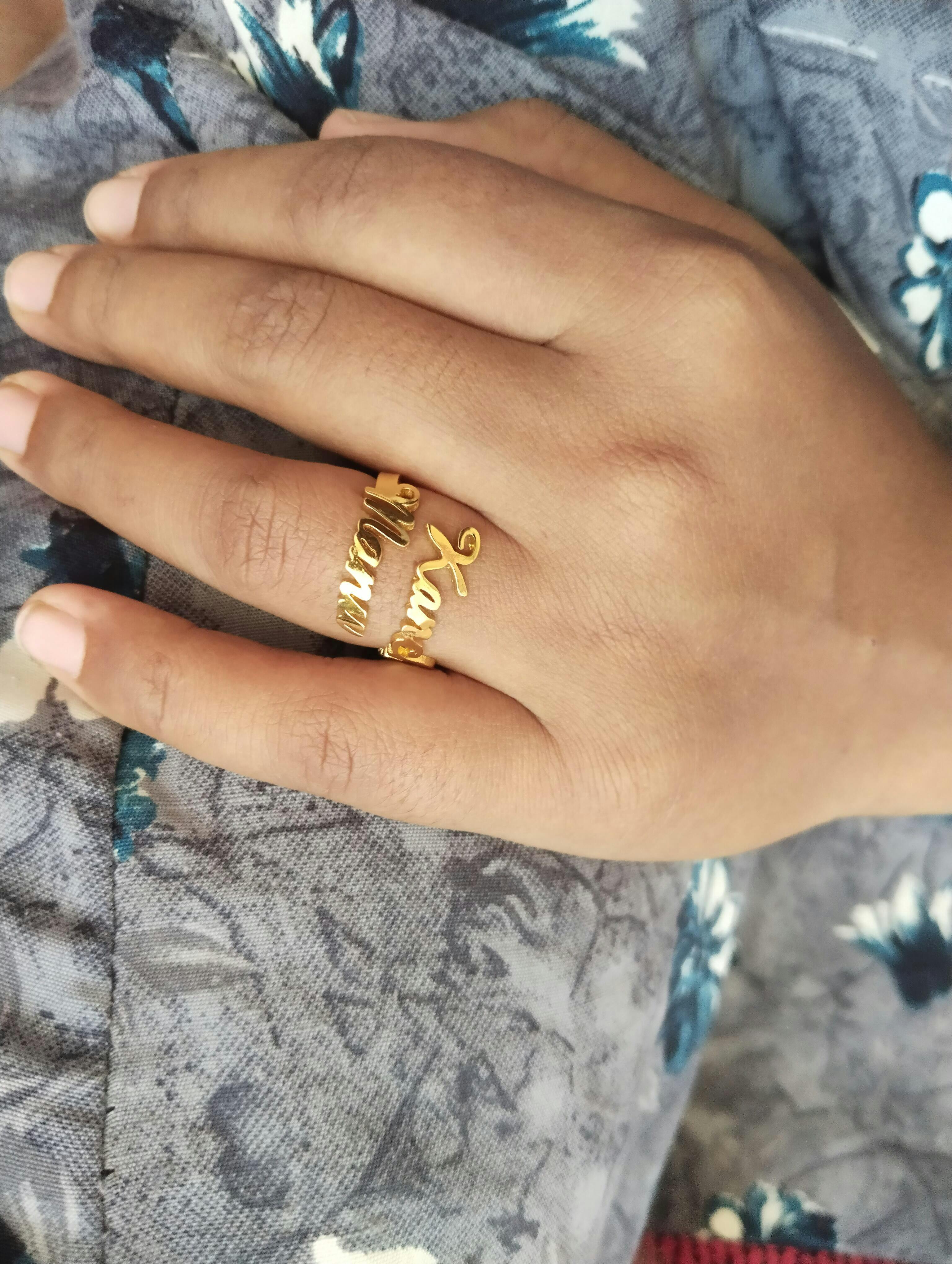 Customize Gold Name Ring – Zivi Fashion