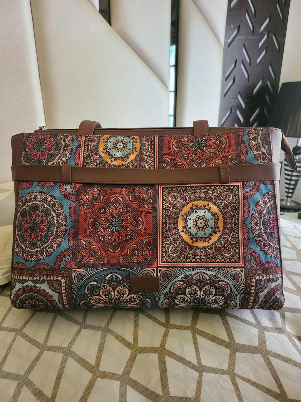 Multicolor Mandala Print Statement Office Bag