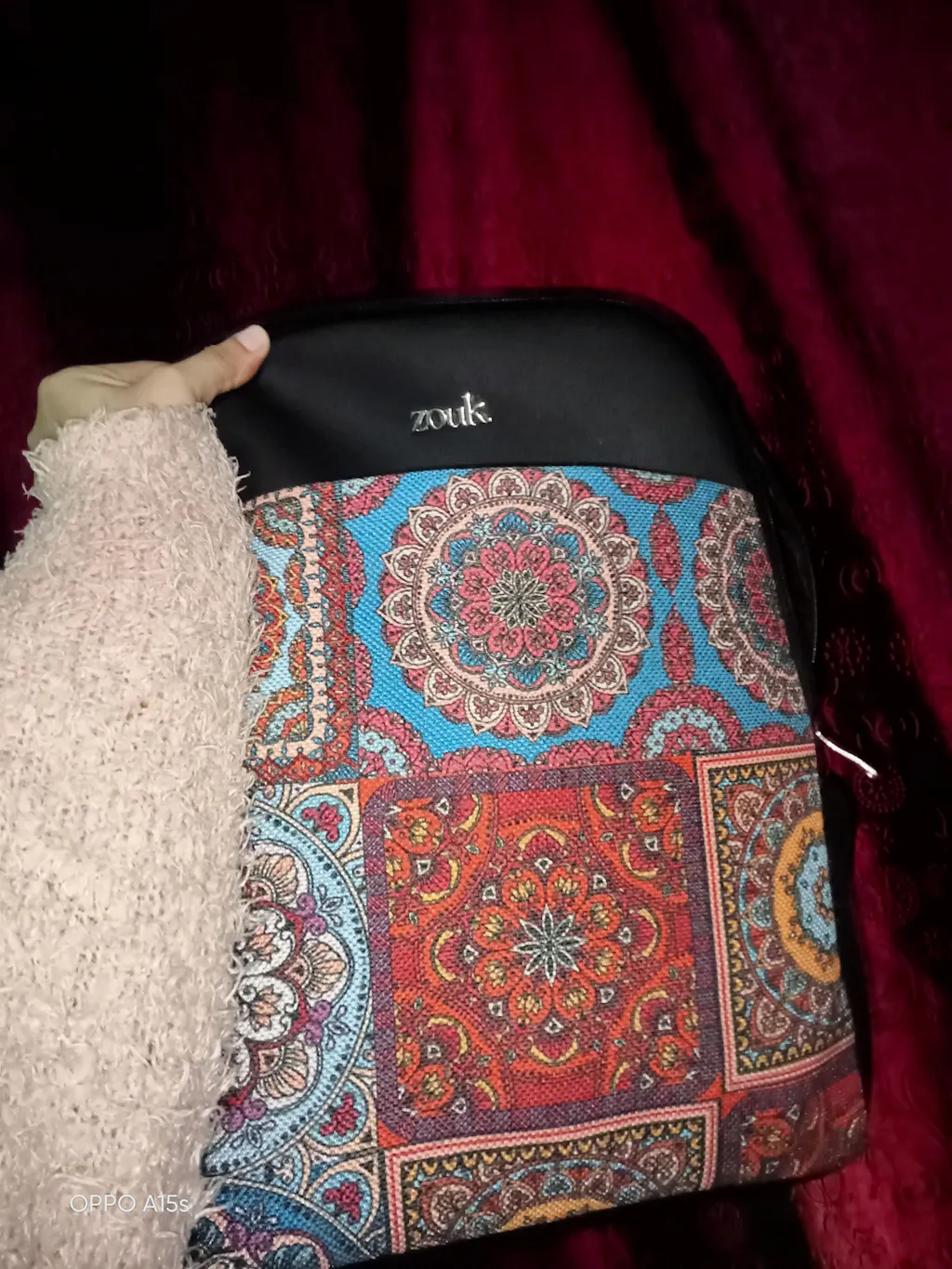 Multicolor Mandala Print Statement Backpack